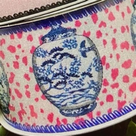 Private Label Other Dnew Chinoiserie Pinkbluewhite Preppy Ginger Jar Wired Ribbon Poshmark