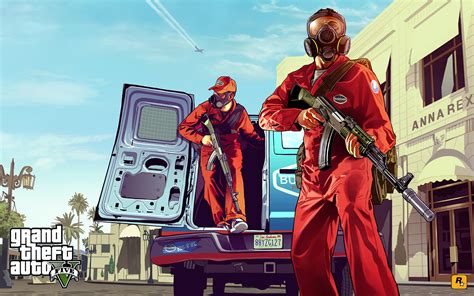 Grand Theft Auto V Hd Wallpaper Heist In Action