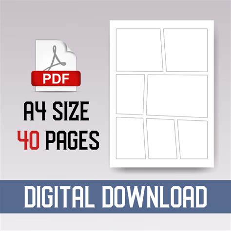 Blank Comic Book Template Pdf Printable Graphic Novel Pages Inspire