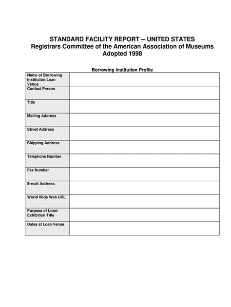 Registrars Committee Of Form American Association Of Museums Fill Online Printable Fillable