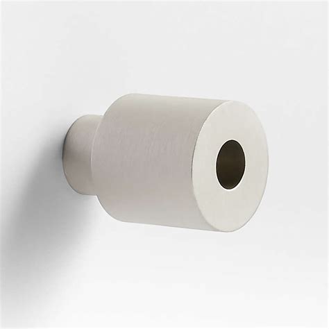 Modern Flat End Pedestal Brushed Nickel Cabinet Knob Reviews Crate