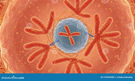 Metaphase The Dividing Cell During Mitosis Vector Illustration