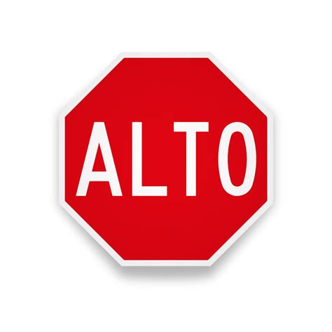 Rótulo Vial Reglamentario Alto Sigo