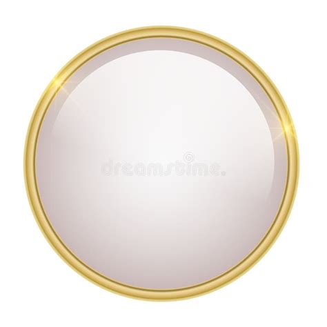 Gold Shiny Button Metallic Golden 3d Stock Vector Illustration Of Idea Golden 261923961