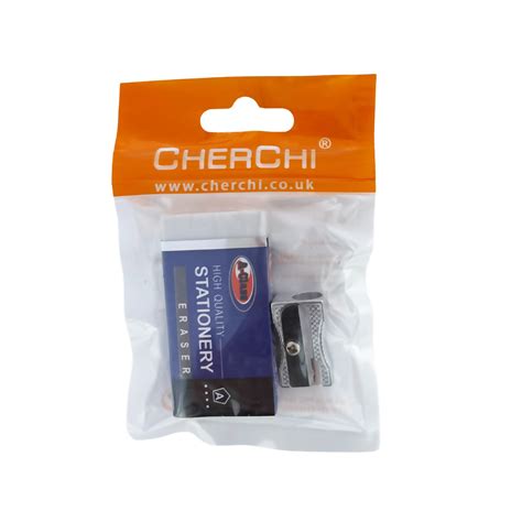 Erasers And Sharpener Set Cherchi Your Essentials