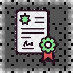 License Certificate Icon Download In Colored Outline Style