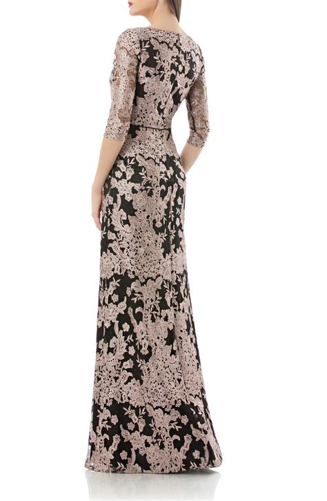 Js Collections Embroidered Lace Gown Nordstrom