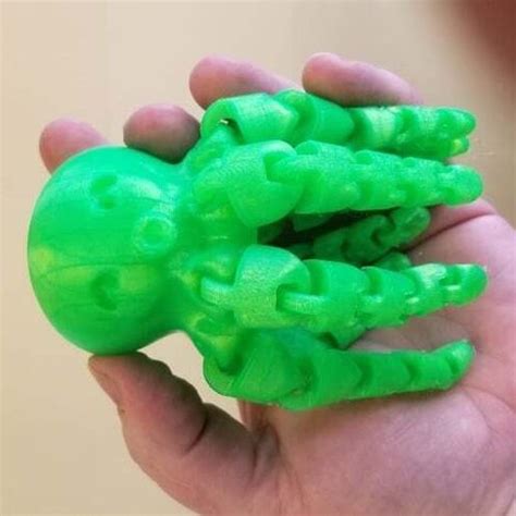 3d Printable Cute Mini Octopus・cults