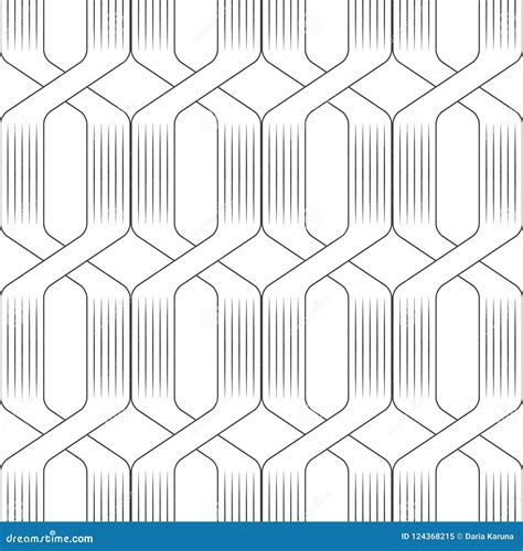 Seamless Pattern With Geometric Waves Endless Stylish Texture Stock Vector Illustration Of