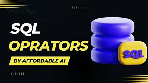 Sql Operator Youtube