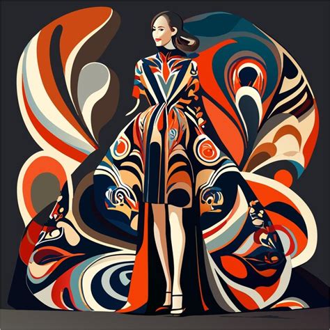 Premium Vector Elegance Elevated Abstract Doodles Elevating Couture Excellence