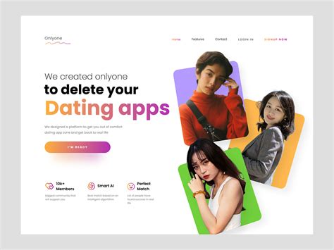 Dating Website Design Landing Page By Lazy Kar For Lazyinterface Ui Ux