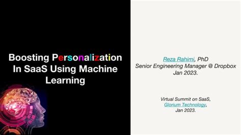 Boosting Personalization In Saas Using Machine Learning Ppt