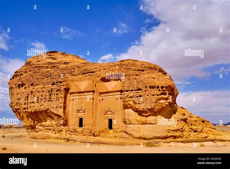 Saudi Arabia Al Madinah Region Alula Or Al Ula Nabatean Tomb In Hegra Madain Saleh