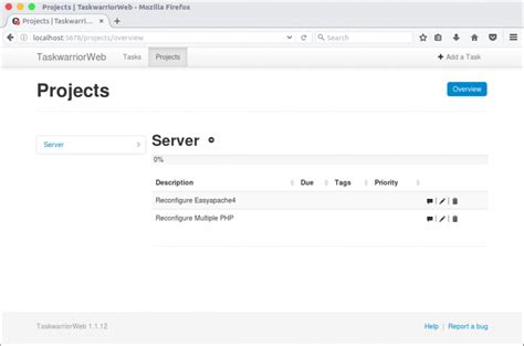 Taskwarrior Web A Web Interface For Taskwarrior Todo Application