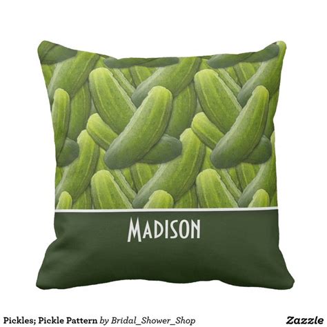 Pickles Pickle Pattern Throw Pillow Zazzle Patterned Throw Pillows Throw Pillows