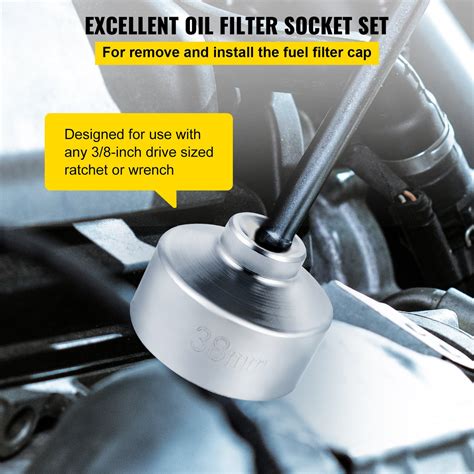 Oil Filter Socket Set Cup Socket Tool Set 7 Pcs Oil Filter Cap Wrench