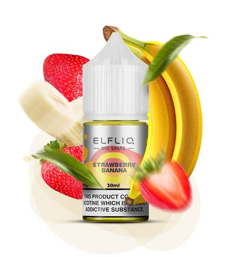 Сольова рідина Elf Liq 30 мл 50 мг Strawberry Banana Полуниця Банан