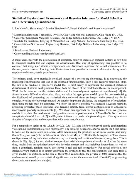 Pdf Statistical Physics Based Framework And Bayesian Inference For Model Selection And