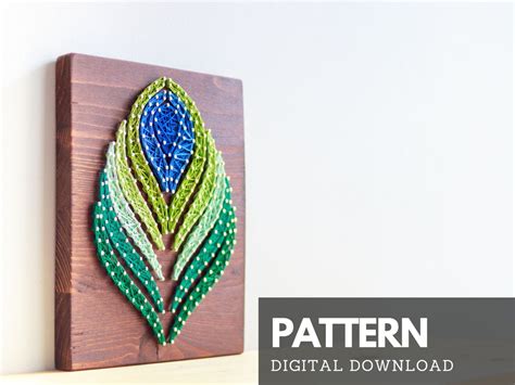 Peacock Diy String Art Pattern String Art Template Printable Colorful Spring String Art