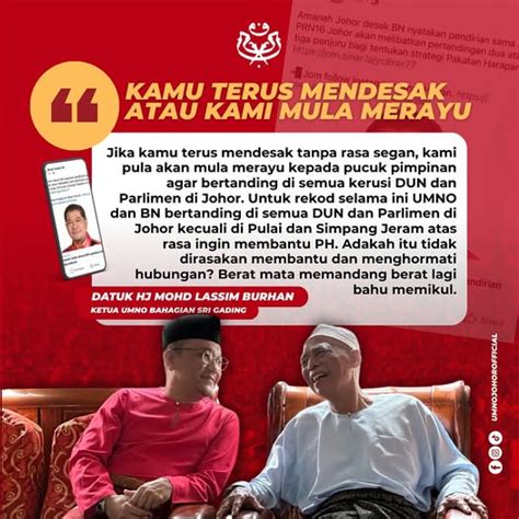 Fokus Komitmen Pertahan Kestabilan Johor Lassim Gesa Hormati Hubungan