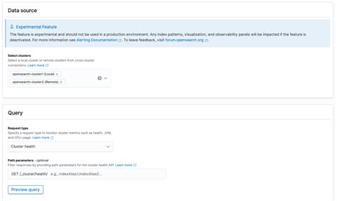 Per Cluster Metrics Monitors Opensearch Documentation