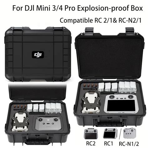 Dji 미니 3 운반 케이스 포함 방폭 상자 Rc N1 Rc 컨트롤 드론 액세서리용 여행 보관 가방 티몬