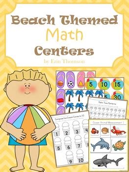Beach Themed Math Centers By Erin Thomsons Primary Printables Tpt