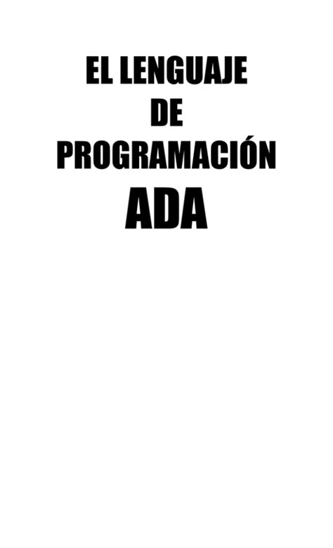 El lenguaje de programación ADA