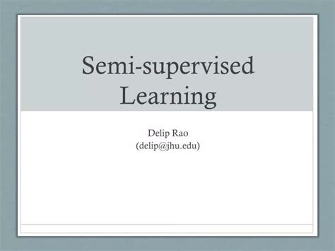 ppt semi supervised learning powerpoint presentation free download