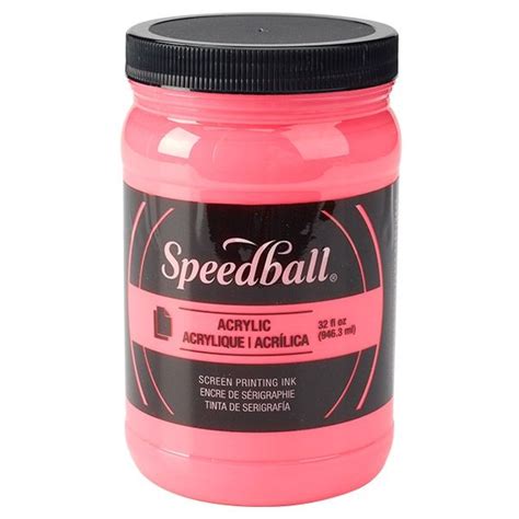Fluorescent Hot Pink Oz Jar Speedball Acrylic Screen Printing Ink Jerry S Artarama
