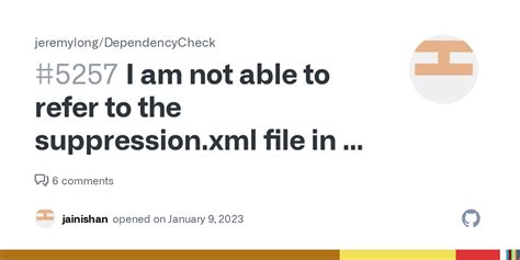 I Am Not Able To Refer To The Suppressionxml File In A Common Project Included As A Dependency
