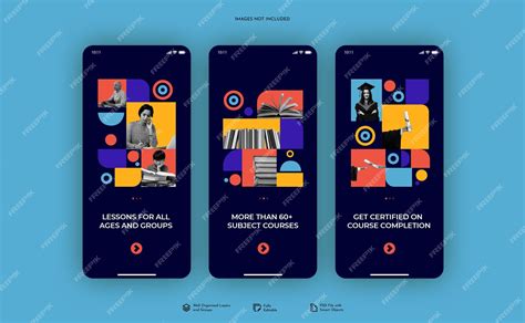 Premium Psd Splash Screens For A Learning App