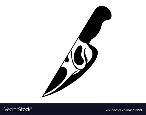 Ghost Face Horror Movie Knife Image Royalty Free Vector