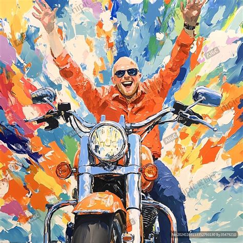 Ai创作图摩托车主视 摩托插画 骑车插画 手绘五一兜风 摩的司机 摩托车油画 摩托车爱好者 摩托车店广告 骑车手绘 机车族 骑摩托的男人 骑行海报 骑摩托车男人 快乐骑行旅行者 骑行创意海报