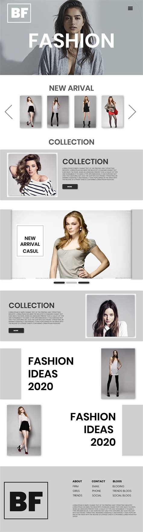 Fashion Web Ui Design Behance