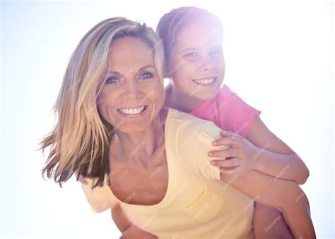 Premium Photo Vacation Fun With Mom A Smiling Mother With Her
