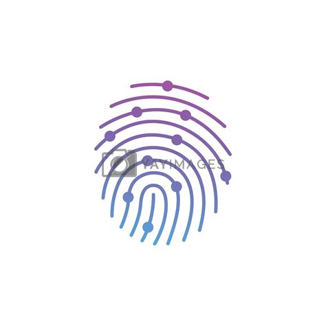 Digital Modern Identify And Measuring The Bright Fingerprint Security Password Control Through