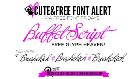 Cute Font Alert Buffet Script Free Font Fridays Cute Fonts Free