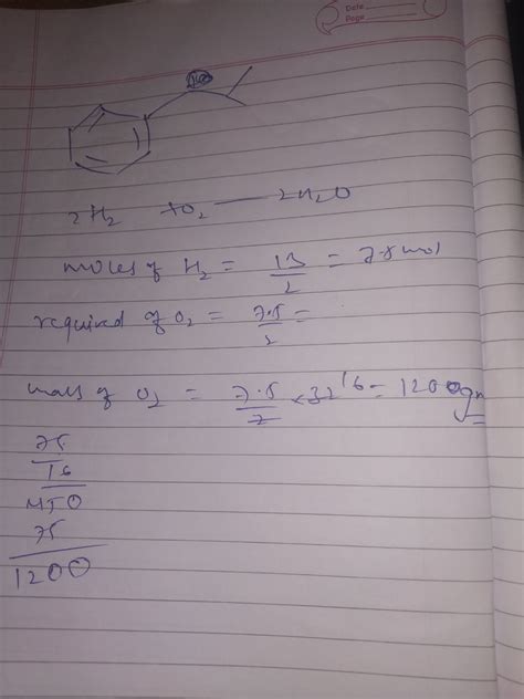 Inthaf Mass Of Orygen Will Combine With Pollowing Mass Of Hydrogen Roog