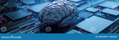 Braincomputer Interface Language Translation Stock Illustration