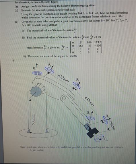 For The Robot Shown In The Next Figure A Assign