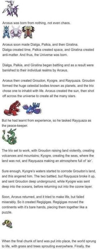 Arceus Was Born From Nothing Not Even Chaos Arceus Soon Made Dialga