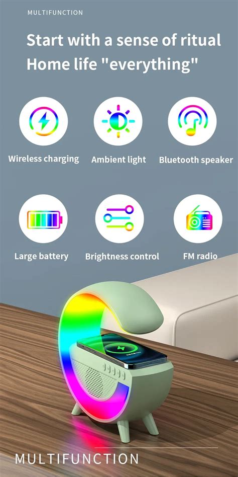 G Shaped Bluetooth Speaker With 15w Wireless Charging Astralite