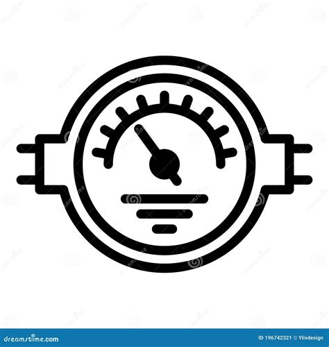 Manometer Control Icon Outline Style Stock Vector Illustration Of Control Machine