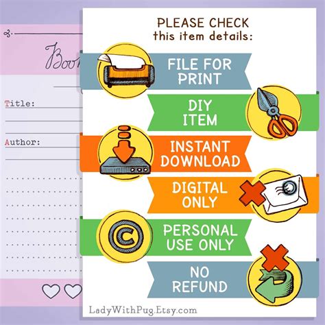 Book Notes Set Of Bookish Notes Reading Printable Etsy