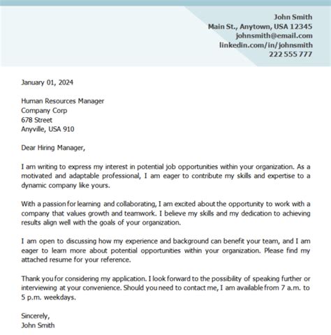 Cover Letter Template Word Zippia