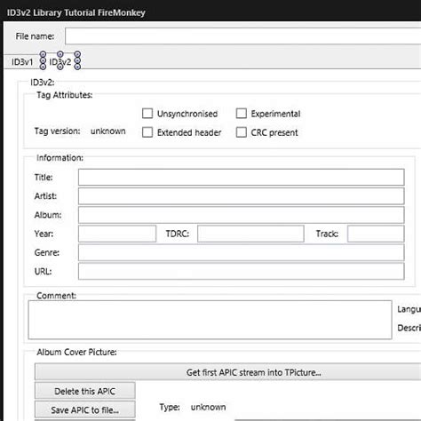 Read And Write ID3v2 Audio Meta Data With Delphi XE5 Firemonkey On