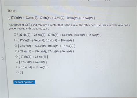 Solved The Set Chegg Com