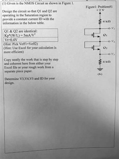 Solved Given Is The Nmos Circuit As Shown In Figure 1 Figure 1 Problem 1 Design The Circuit